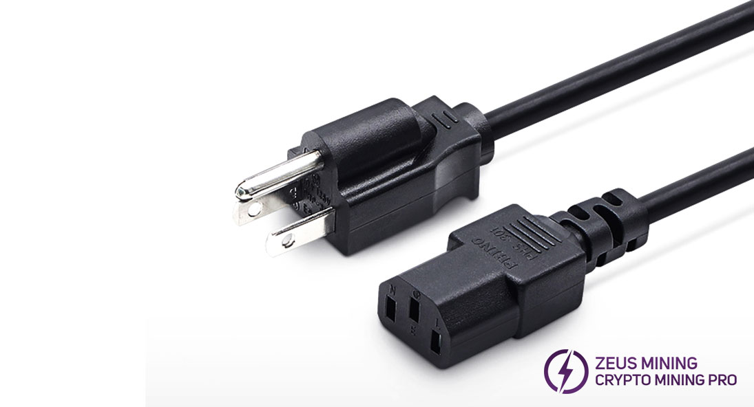Miner power cord | Zeus Mining