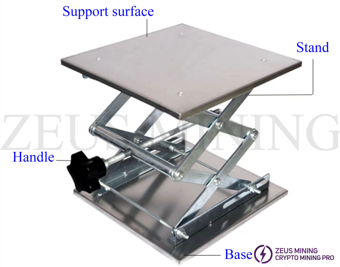 Laboratory lifting platform | Zeus Mining