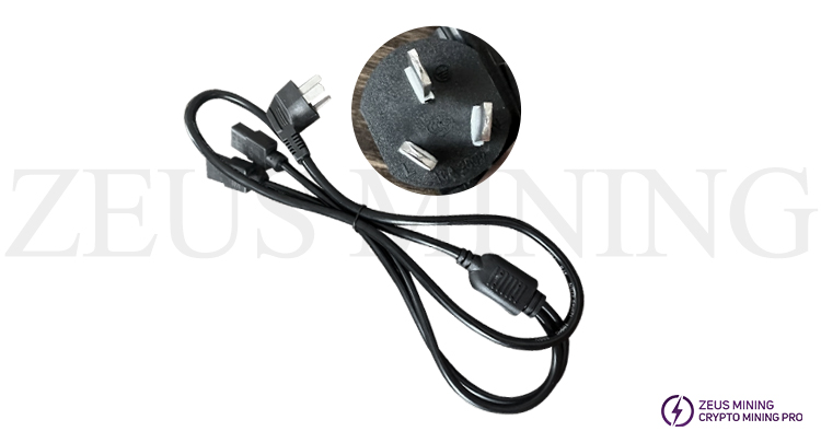 Power cable for Antminer KA3 UK US EU plug | Zeus Mining