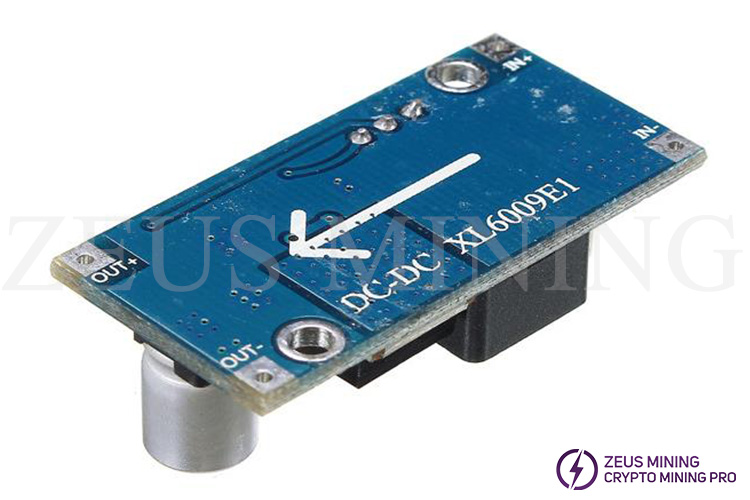 XL6009E1 adjustable step-up module 32V for 17 series | Zeus Mining