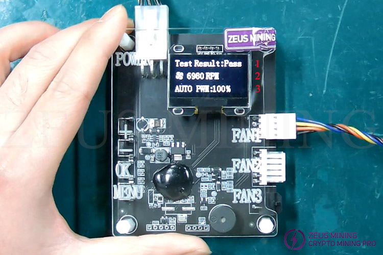 F1 fan tester for Antminer Whatsminer Avalon Innosilicon | Zeus Mining
