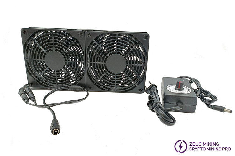 Adjustable speed dual fan cooler 12cm | Zeus Mining