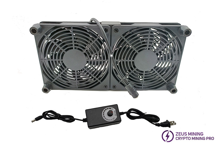 Adjustable speed dual fan cooler 12cm | Zeus Mining