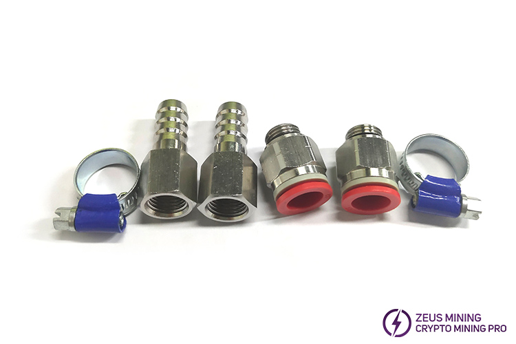 ASIC miner water cooling tube connector | Zeus Mining