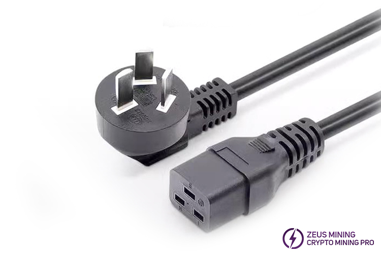 Whatsminer Power Cord 16A | Zeus Mining
