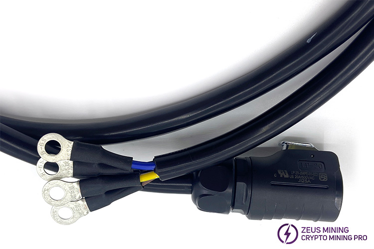 Antminer Hydro power cord LP-20 JI25A 2.5mm² | Zeus Mining