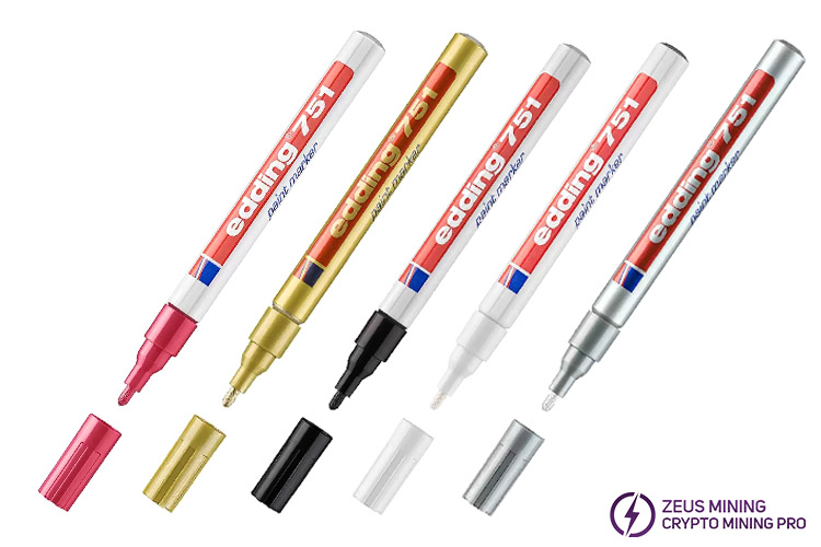 Edding 751 paint marker | Zeus Mining
