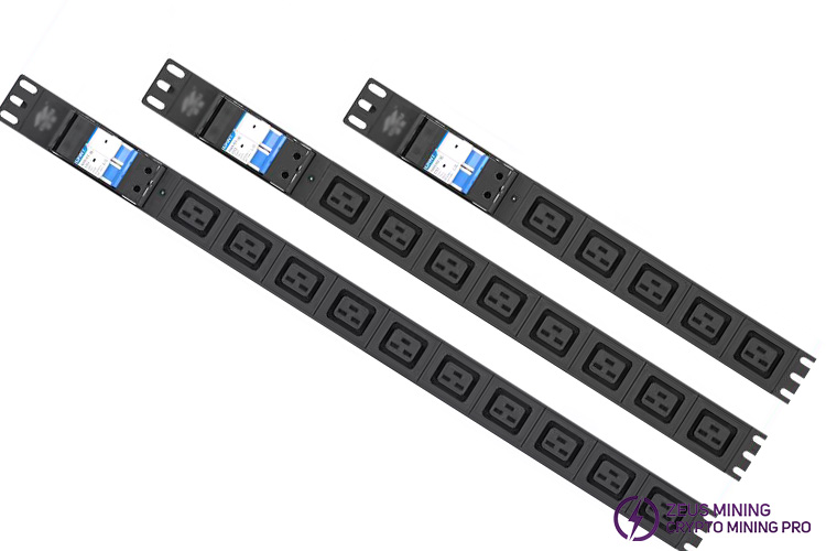 C19 socket PDU power strip | Zeus Mining