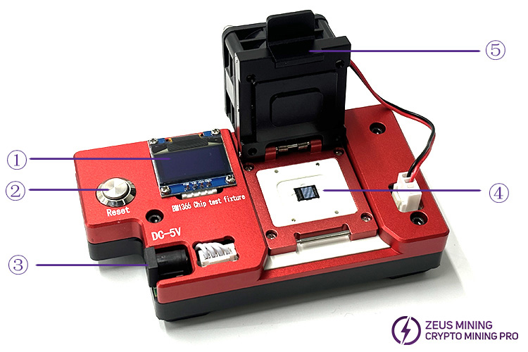 Test fixture for BM1366 BM1366BS BM1366AG BM1366AL ASIC chip | Zeus Mining