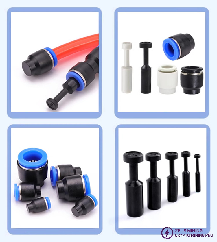 PP8 PPF8 pneumatic connector quick plug plastic plug pipe end cap ...