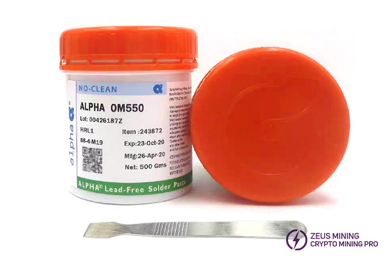 ALPHA OM550 solder paste 138℃ | Zeus Mining